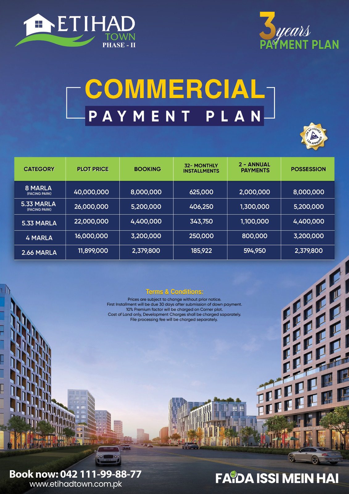 Etihad Town Phase 2 Payment Plan – Prices